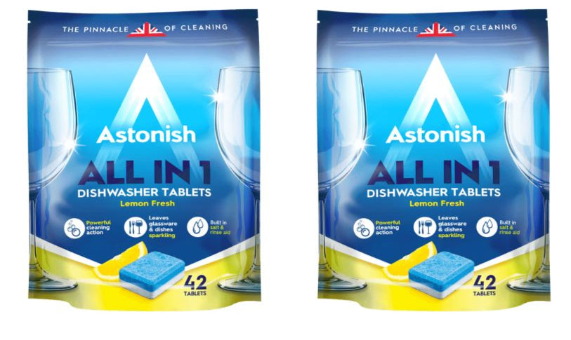 Pack Lavavajillas Tabletas Todo en 1 Astonish 2 x 42 unidades